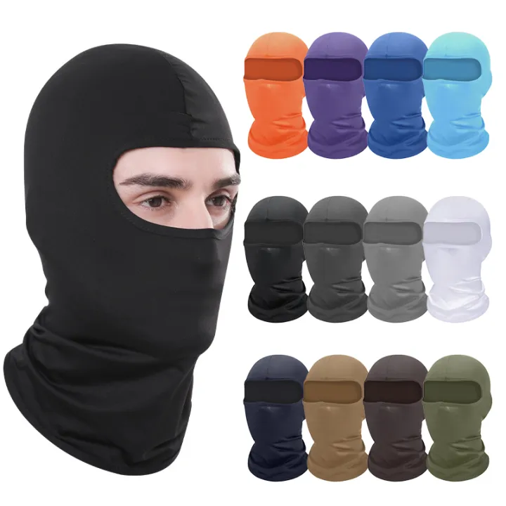 Summer Breathable Cycling Cap Anti-UV Balaclava Men Full Face Mask ...