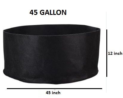 Grow Bag - Raised Bed 45 Gallon Small 45″ x 12″ (Round) | Daraz.pk