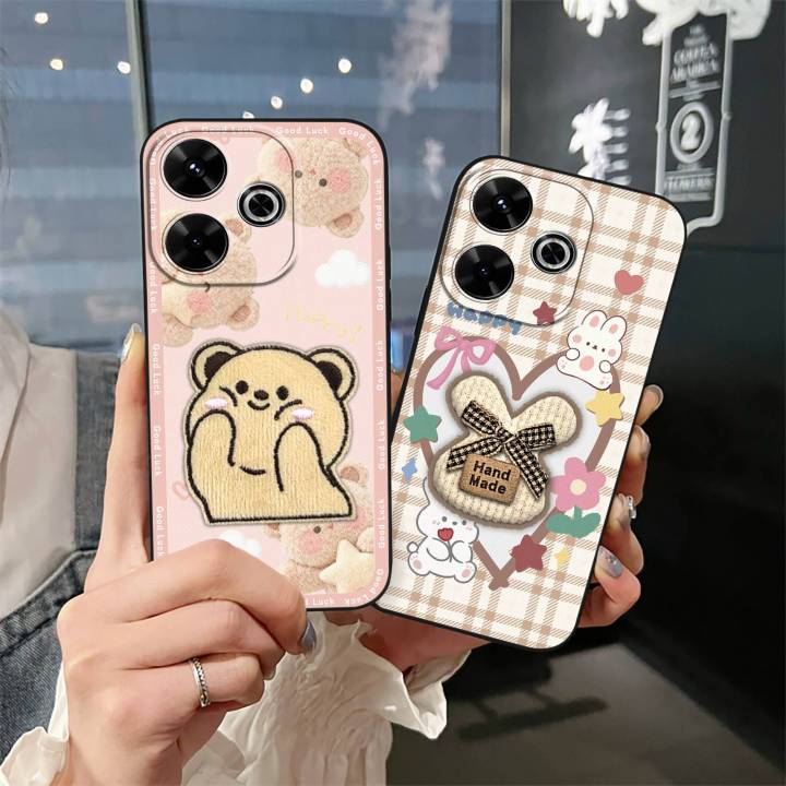 Cute TPU Phone Case For Redmi13 5G/13X 4G Plush Phone Pouch three ...