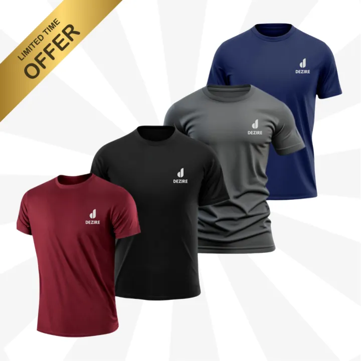 4 Pack Of Dri-Fit Tshirt – Lightweight, Breathable & Stylish Drifit T ...