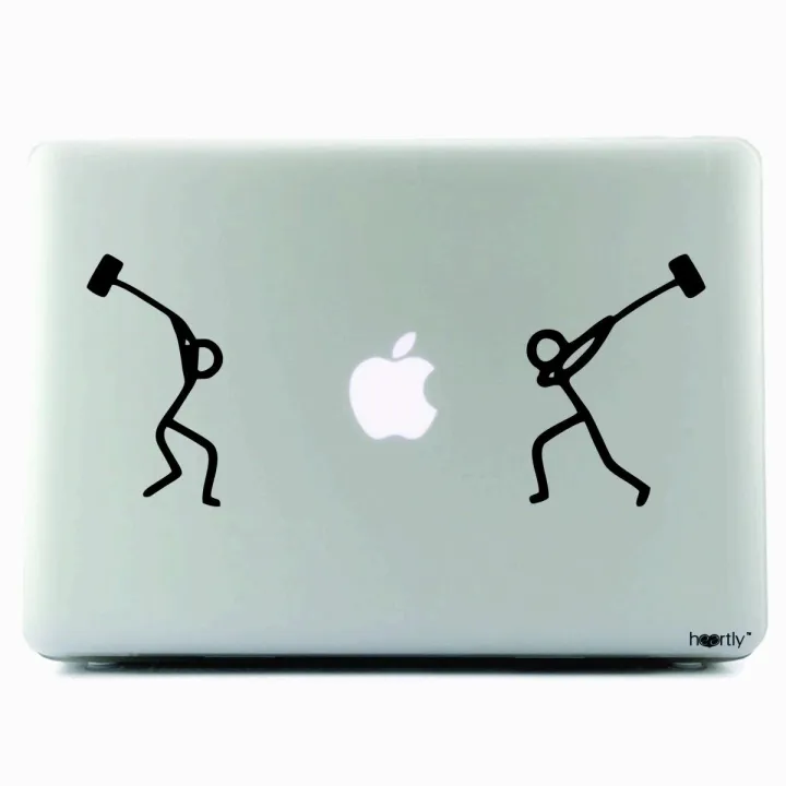 Funny Hammer Matchstick Man Vinyl Decal Laptop Sticker, Laptop Stickers ...