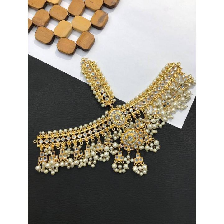 stylish munjoos kundan matapati fashion style 223164 | Daraz.pk