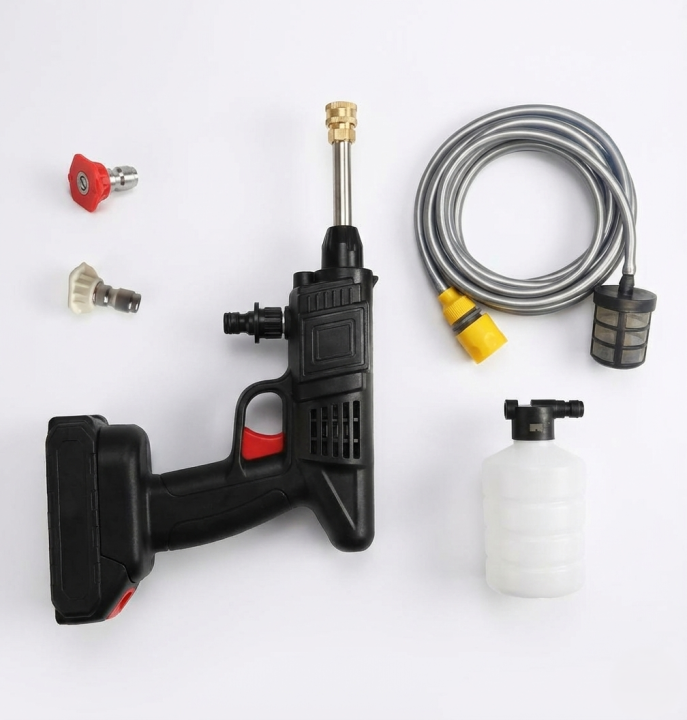 Cordless Pressure Washer Gun with Battery & Foam Bottle for Car and ...