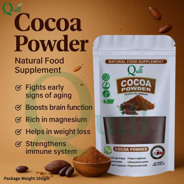 Cocoa Powder – Quill Foods – 150g – 100% Pure & Natural Unsweetened ...