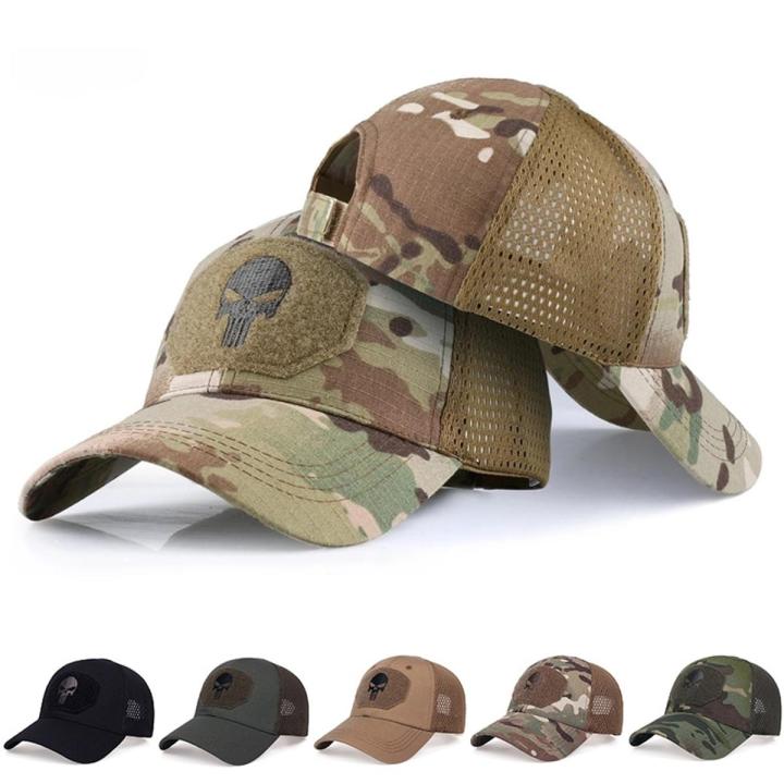 Men's Camo Seals Skull Tactical Baseball Caps for Women Summer Airsoft ...