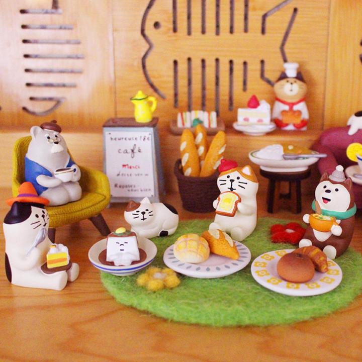 Zakka Japanese grocery store long ins bread baking coffee shop decoration props resin doll knick ...