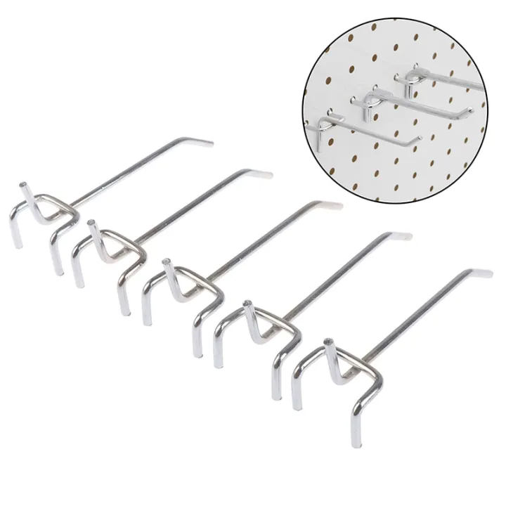 5pcs Grid Wall Mesh Display Hooks Storage Racks Shop Peg Goods Shelf ...