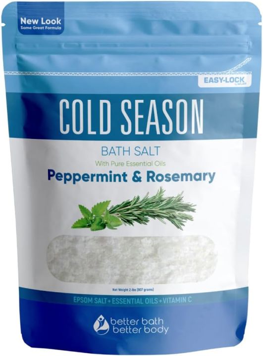 Cold Season Bath Salt 32 Ounces Epsom Salt with Natural Rosemary ...