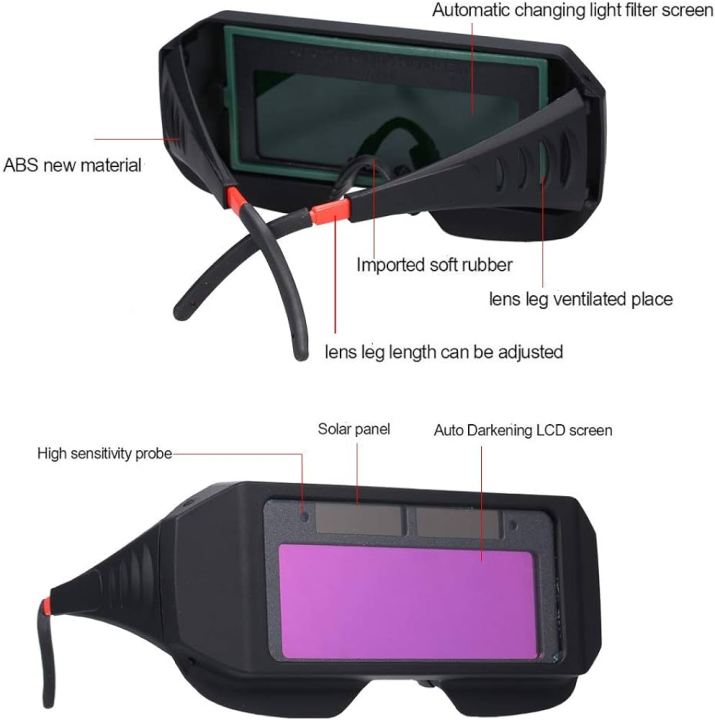 Automatic Photoelectric Welding Glasses Solar ed Auto Darkening Welding ...
