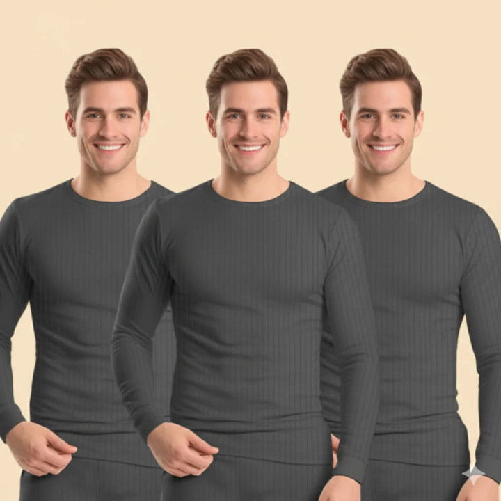 Thermal Suit For Men - Warmer For Men - Pack of 3 Men’s Luxury Charcoal ...
