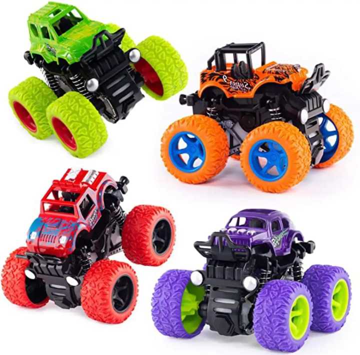 Powered Push and Go Monster Truck Car Toy Die Cast Vehicle For Kids ...