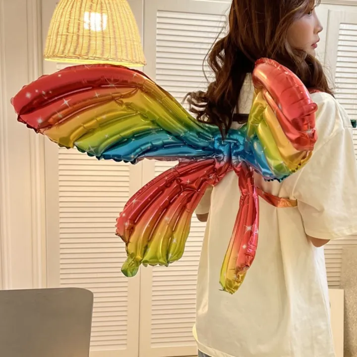 Aesthetic Dress Up Fairy Wing Balloon Cosplay Foil Butterfly Wing ...