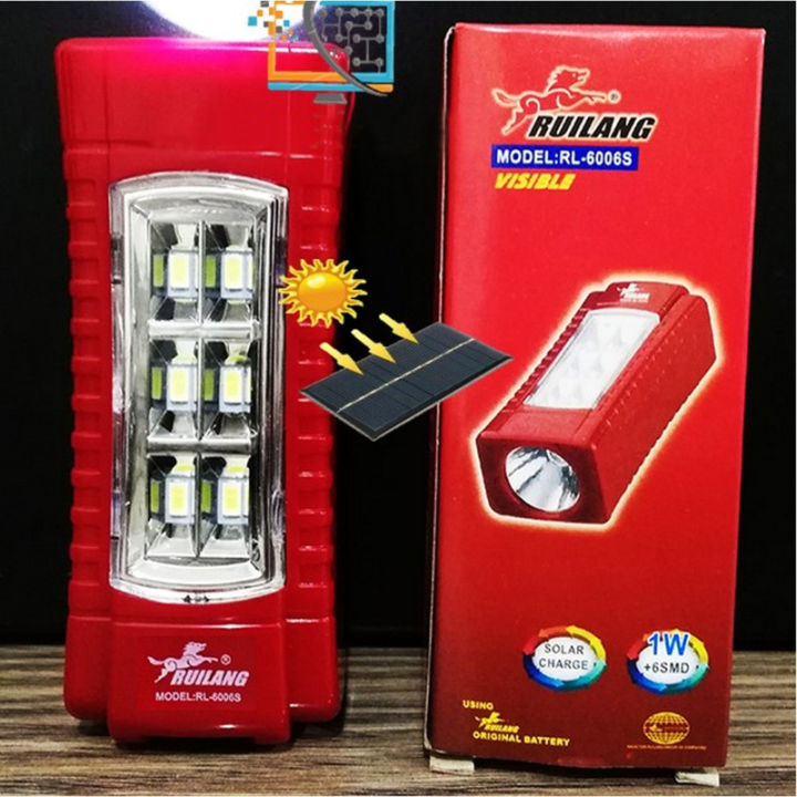 RL-6006S Ruilang Mini Rechargeable Multi-Purpose Solar Light | Daraz.pk