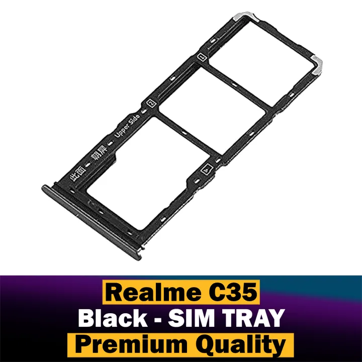 Realme C35 SIM Tray Sim Jacket Sim Slot Sim Door For Realme C35 - Black ...