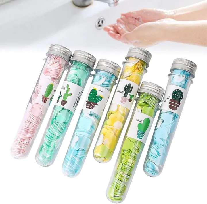 Portable Tube Soap Petals Disposable Travel Soap Flakes Hiking Hand ...