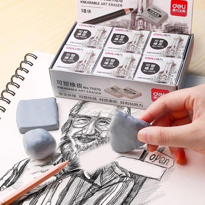 Deli Art Eraser Plasticity Rubber Soft Kneaded Erasers For Artist ...