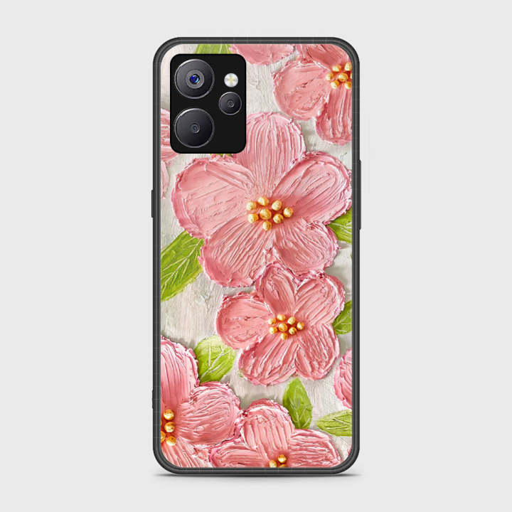 Realme_ 10 5G Cover - Floral Series - Design 9 - Pink & Green - HQ ...