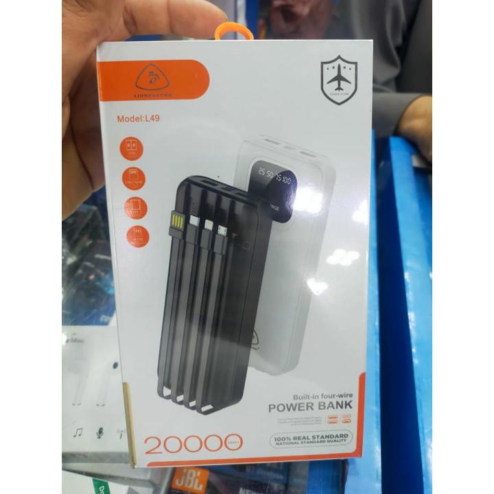 Power Bank 20000mah Built In 4 Cabels Imported Polymer Star Power Bank ...