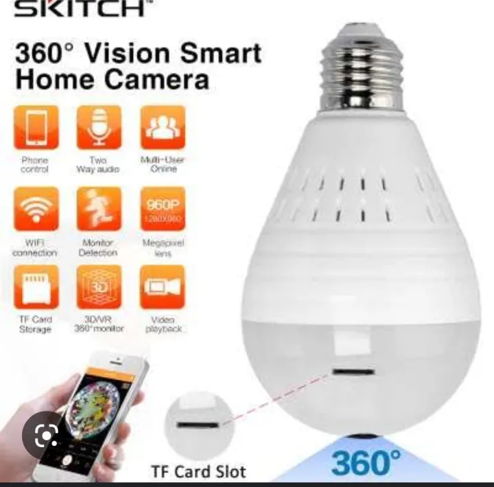HD 1080 P Wi-Fi IP Camera 360 Degree FishEye v380 pro CCTV Wireless ...