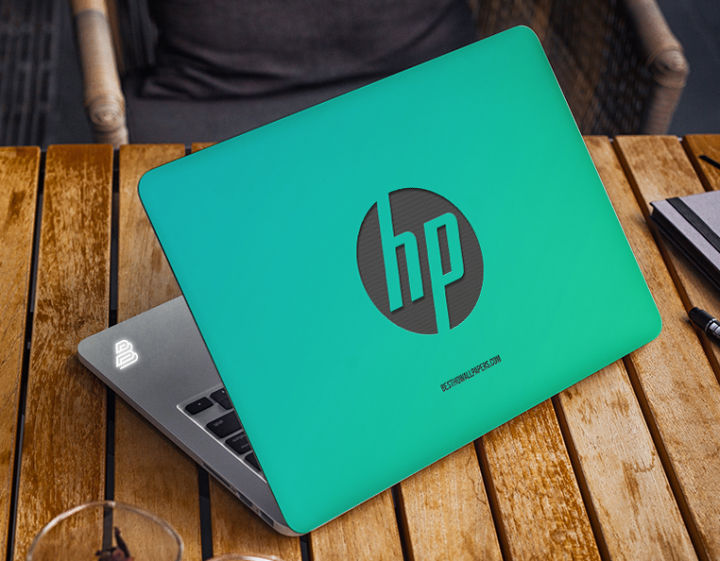 HP logo turquoise Laptop Skin for all Laptop models 11.6 12 13 14 15 15 ...
