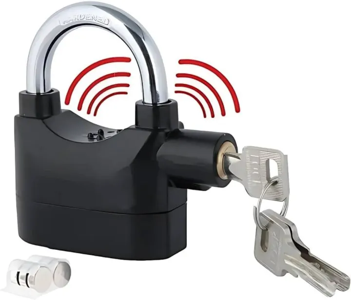Universal Security Alarm Lock System Waterproof Black Anti Theft Siren ...