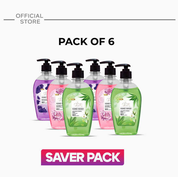 Glor Hand Wash 6 in 1 - Pink, Green, Purple | Daraz.pk