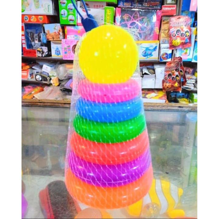 Ring Tower With Plastic Ball | For kids | Daraz.pk