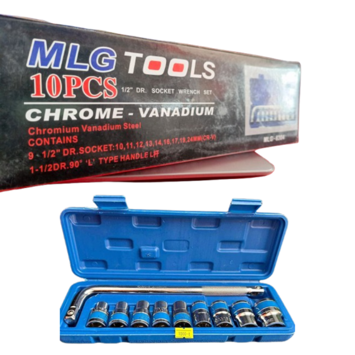 Tools Box Spanner Socket Wrench Set 10 pcs size 10 12 14 16 18 20 22 ...