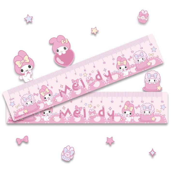 Melody Kuromi Cinnamoroll 15cm Drafting Straight Ruler Multifunctional ...