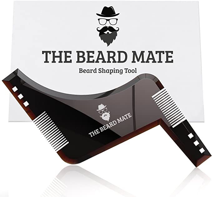 Beard Shaping Template tool & styling template PLUS inbuilt comb for perfect line up & edging ...