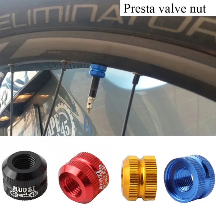 Bicycle Presta Vacuum Replacement Tire Nozzle Bike Lock Nut Law Mouth ...