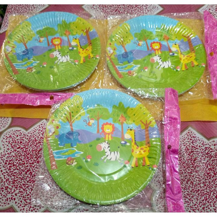 Jungle Theme Plates for Birthday Party Pack of 10 Pcs | Daraz.pk