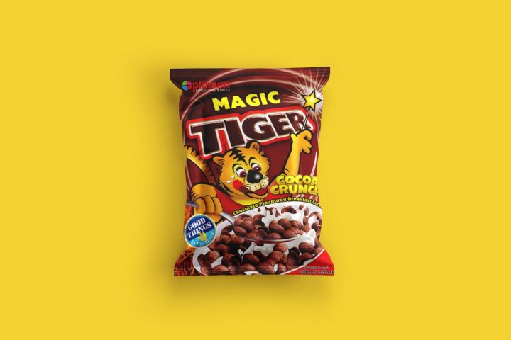 Magic tiger breakfast cereal cocoa crunch chocolate Flavored pouch ...