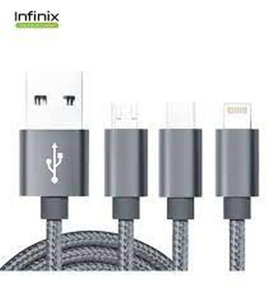 Infinix XPL01 3in1 Cable / XPL01 3 In 1 2A Micro / Type-C / Lightning ...