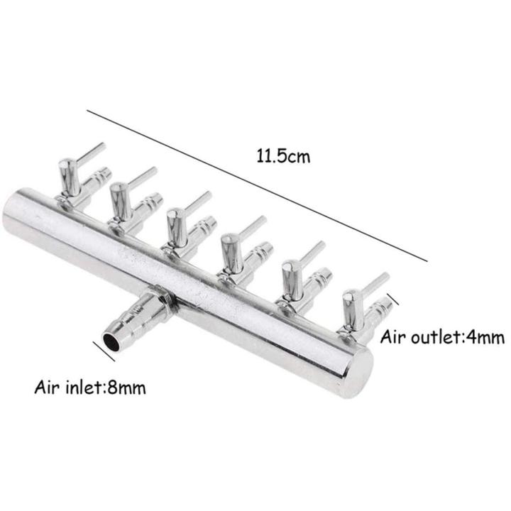 2X Aquarium Air Flow Splitter Fish Tank Air Control Valve 6 Way | Daraz.pk