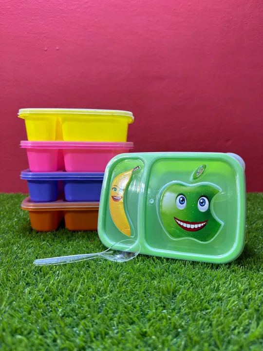 Kids Plastic Tiffin Box - BPA-Free, Leakproof, & Durable Lunch Box with ...