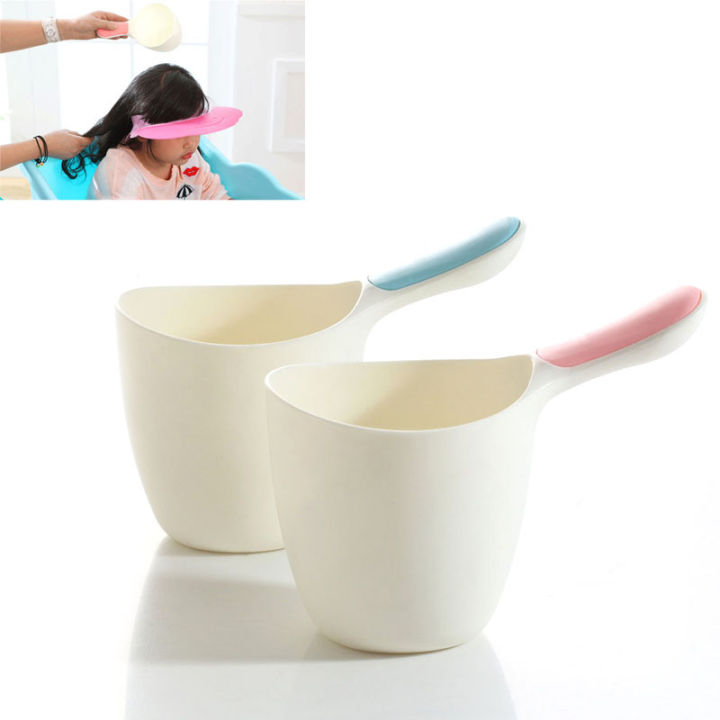 Baby Hair Wash Cup PP Plastic Shampoo Rinse Scoop for Kids Bath-Blue ...