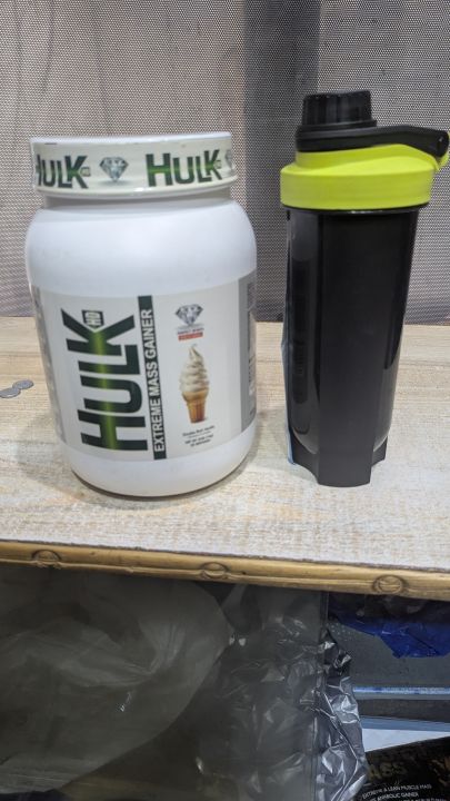 Hulk Mass Chocolate Milk Powder with Shaker Bottle | Daraz.pk