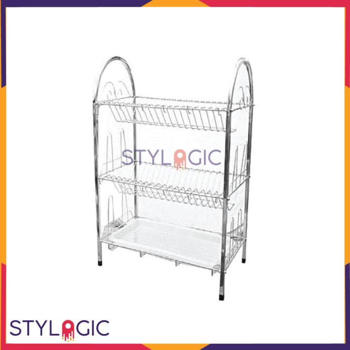 Stainless Steel 3 Tiered Round Kitchen Rack | Daraz.pk