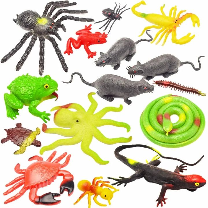 Spoof toy soft rubber simulation mouse centipede big spider scorpion ...