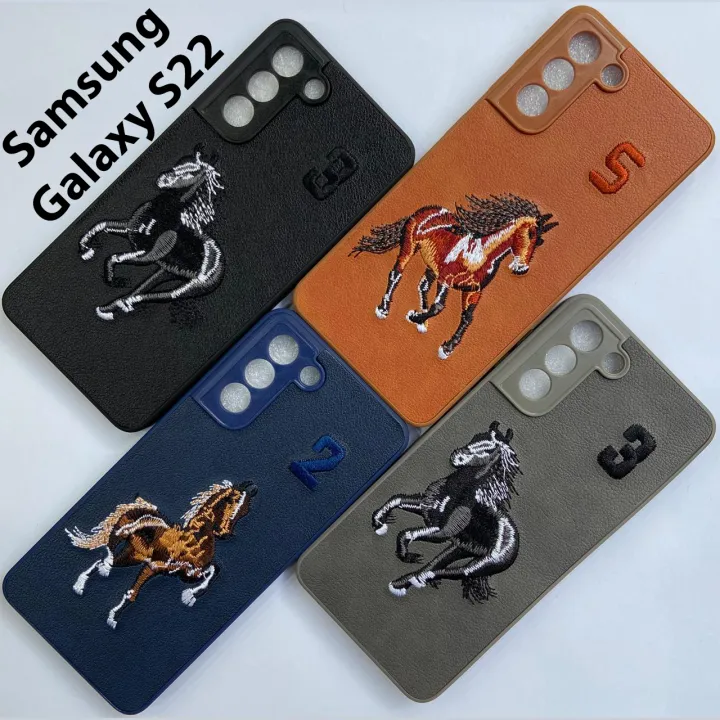 Samsung Galaxy S22 – Polo Embroidered Faux Leather Rexine Back Cover ...