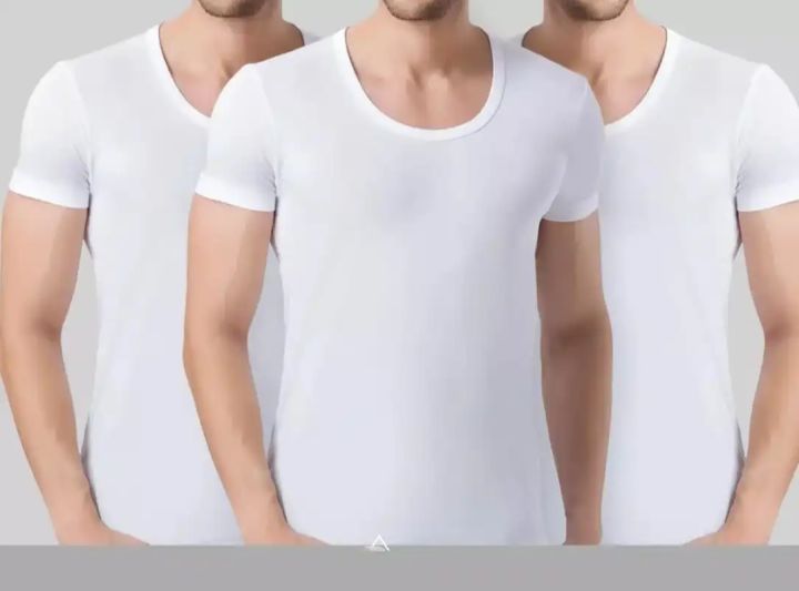 Pack of 3 - Men's Sando Banyan - Original Cotton Vest - White Inner ...