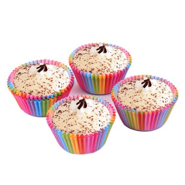 Cup cake Baking Cups 100 Pcs Multicolor Cupcake Liner Baking Cups ...