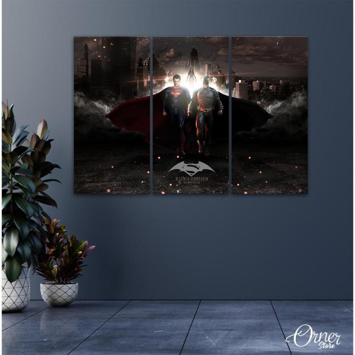 Batman Vs Superman Movie Poster (3 panel) | Movies Wall Art | Daraz.pk