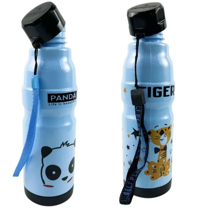 Kids Water Bottle 650ml | Cute Minions Panda Rabbit Design | Leak-Proof ...