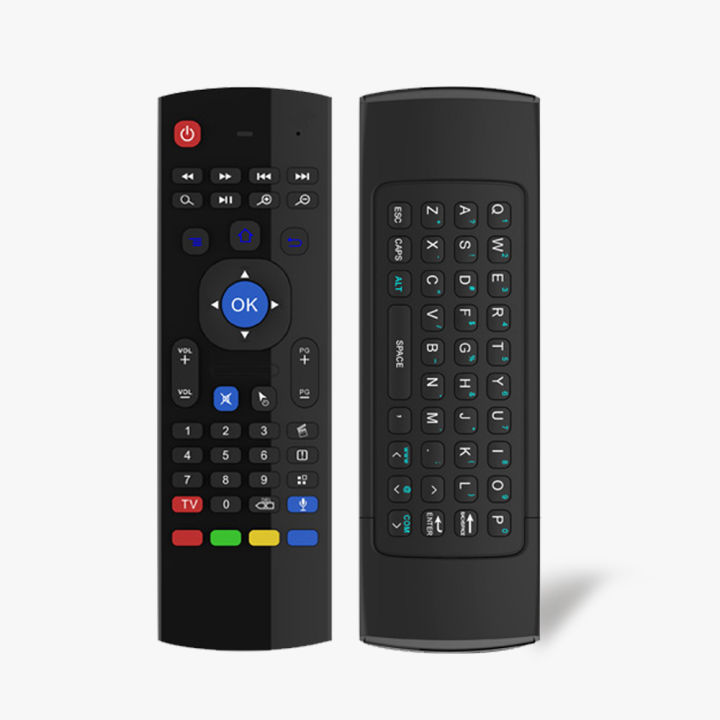 MX3 Air Mouse Remote with Built-in QWERTY Keyboard | Smart Wireless Air ...