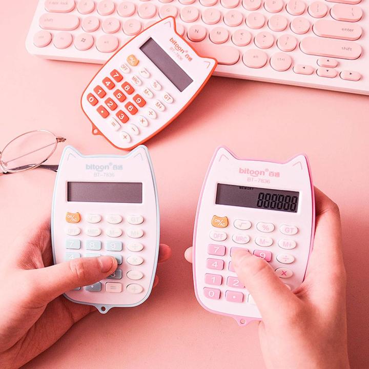 1Pcs Small Fresh Portable Calculator Cute Mini Student Candy Color ...