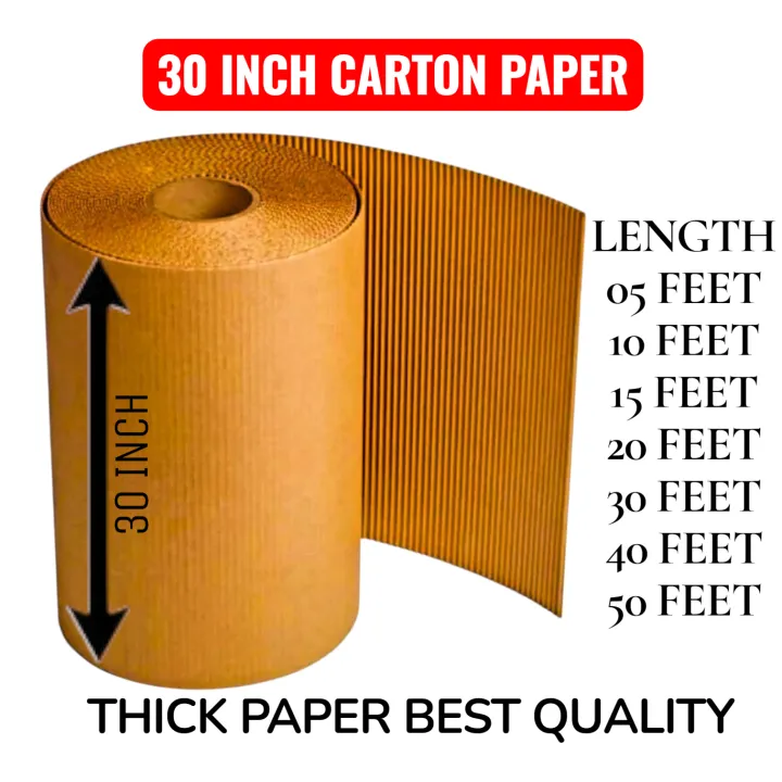 Cardboard Paper Roll 30 Inch | Corrugated Packing Paper for Secure ...