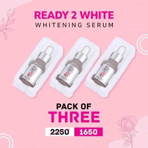 Cutish Ready 2 White Whitening Face Serum Bundle Pack Of 3 | Daraz.pk