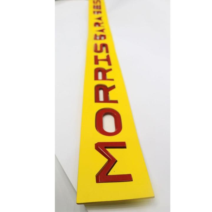 Abs Chrome Bonnet Letter Emblem "Morris Garages" For MG Morris Garages ...